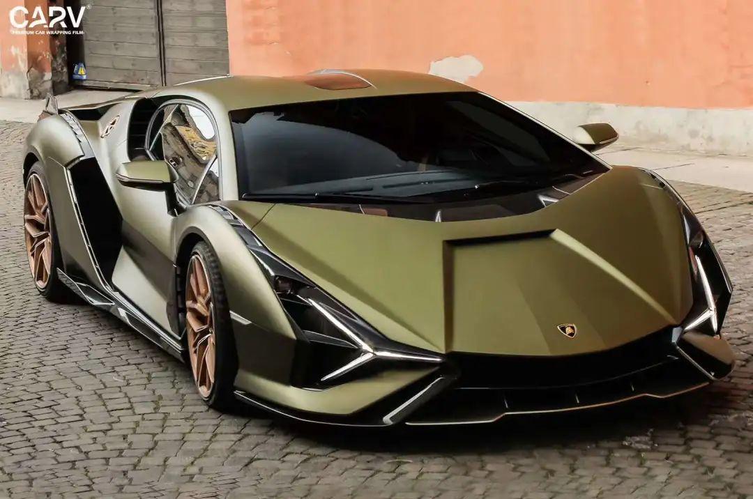 Lamborghini Carfu CARV color change film super dumb ghost green, is the ...