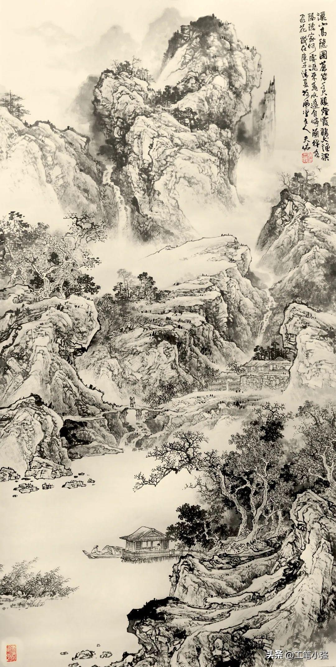 Yang Tianyou's landscape paintings contain unique charm and charm - iNEWS