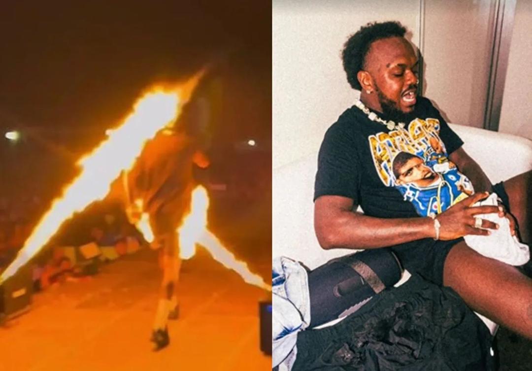 So thrilling! A well-known rapper was shot in the crotch by a fire ...