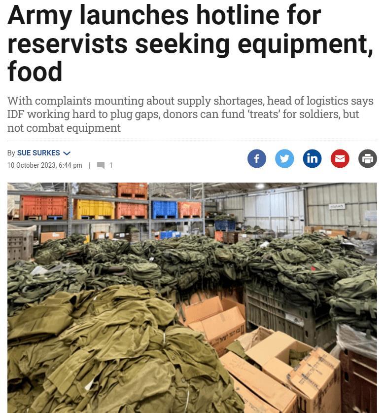 Israel orders large quantities of tactical equipment from China and has ...