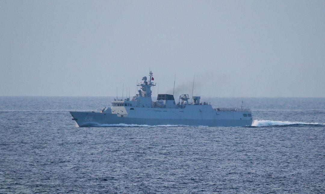 The 052C four-ship formation forcibly entered the US-Japanese fleet and doubled the so-called ...