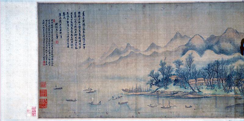 Qing Dynasty Wang Hui's "Spring Mountain Smog" hand scroll - iNEWS