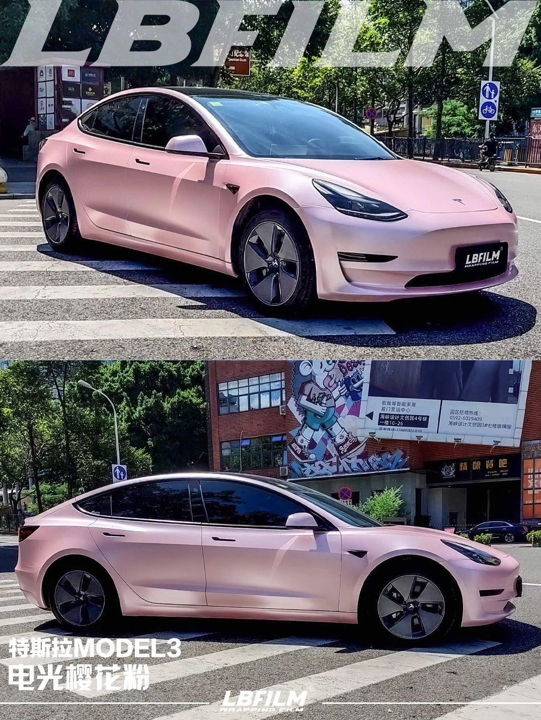 Tesla LB color changing film electro-optical cherry blossom pink, pink ...