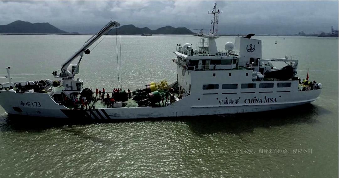 A rare scene in the South China Sea: a Philippine 300-ton ship ...