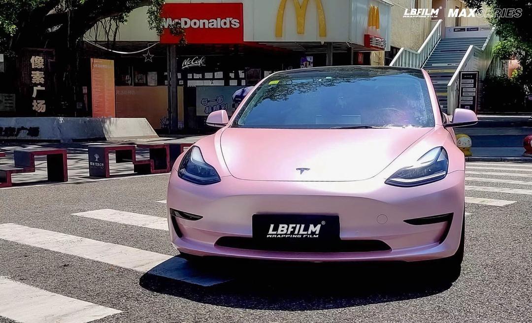 Tesla LB color changing film electro-optical cherry blossom pink, pink ...