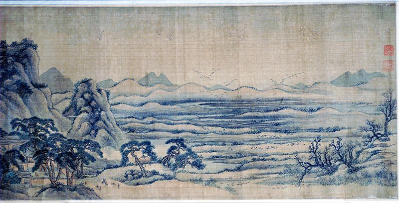 Qing Dynasty Wang Hui's "Spring Mountain Smog" hand scroll - iNEWS