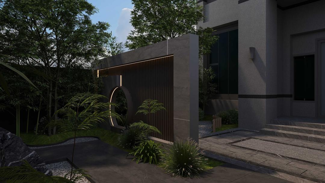 Design renderings of a 40-square-meter courtyard - iMedia
