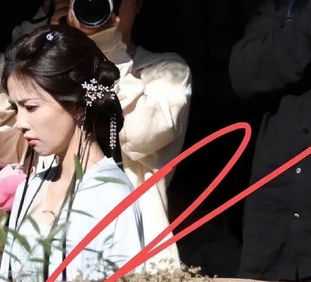 A new photo of Bailu's new drama was revealed, with a frown and a ...
