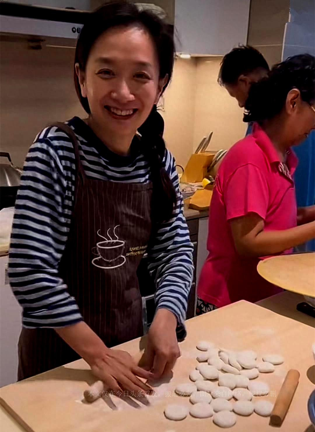 Host Wang Fang's family makes dumplings. Her 15-year-old daughter looks ...