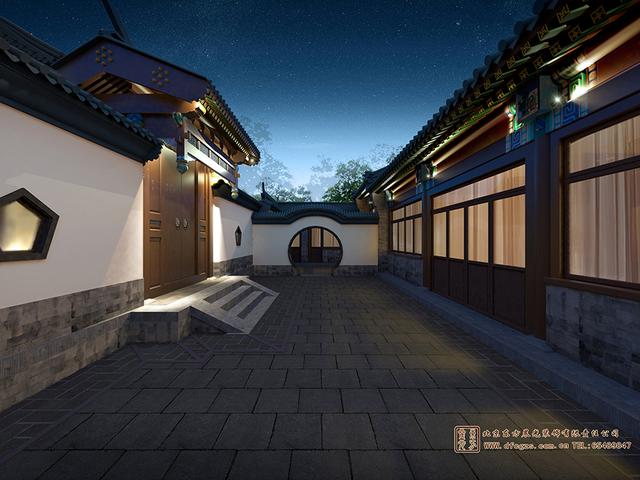 The basic layout of Beijing quadrangle courtyard (first entry courtyard ...