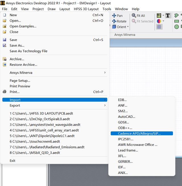 Import and cutting of models in Ansys HFSS 3D Layout - iNEWS