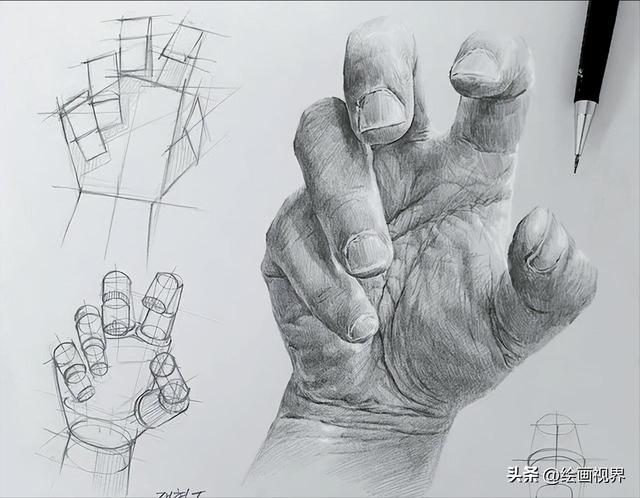 The structure of the hand in the sketch seems simple but extremely ...