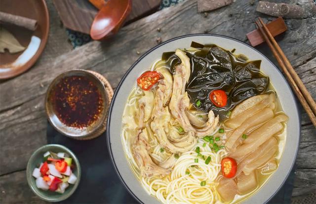 Zhao's Four Fresh Toppings-Sour radish and duck feet rice noodles that ...