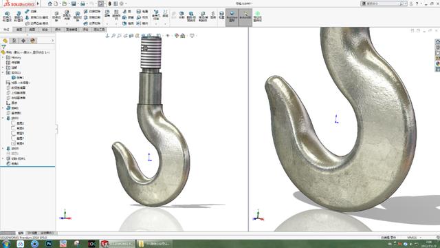 The classic large hook drawn with SolidWorks - iNEWS