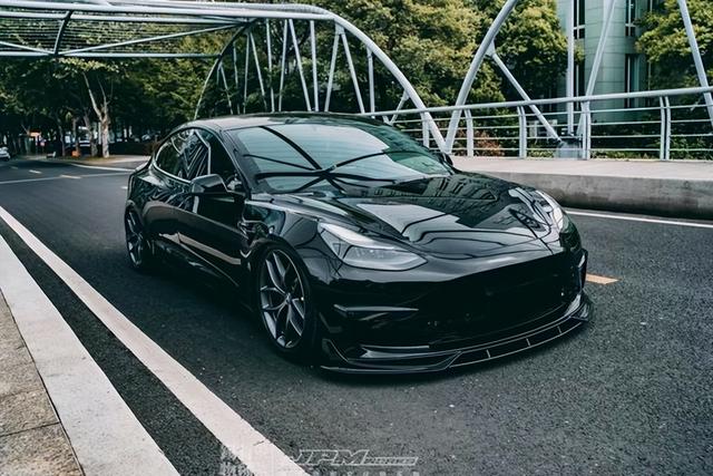 "Black Ghost" Tesla model3 modified AIRBFT aerodynamic shock absorber ...