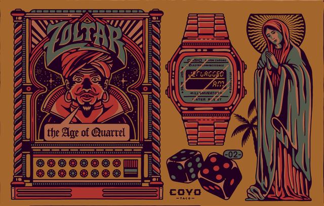 "Fun animation" grotesque retro beauty illustrations, absurd ...