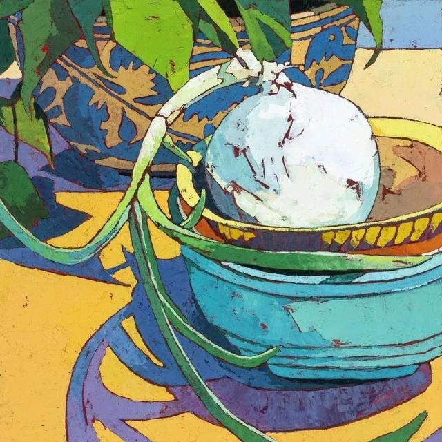 Painter Jessica Fields Colorful Scraper Still Life Paintings - iNEWS