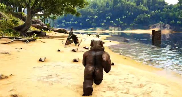 Steam is happy to add one, "Ark Survival Evolved" giant ape can throw ...