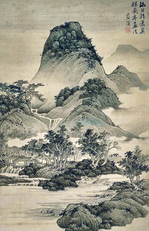 An antique person, with both form and spirit, Lan Ying painted "Four ...