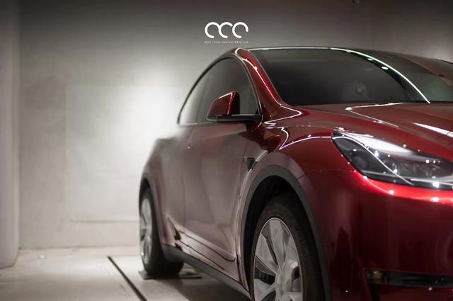 Tesla Model Y diffuse color change film PET liquid metal dragon blood ...