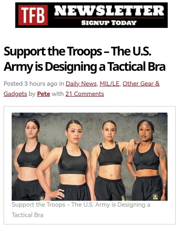 A tactical bra designed for female U.S. soldiers? - iNEWS