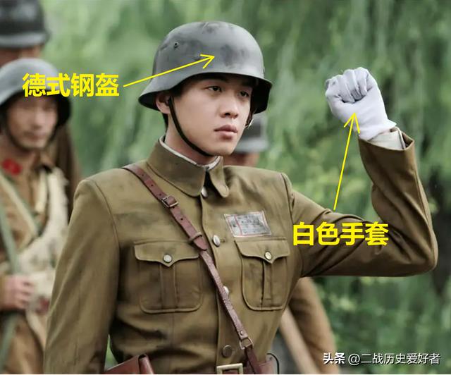 The real anti-Japanese soldier, wearing a German steel helmet, but ...