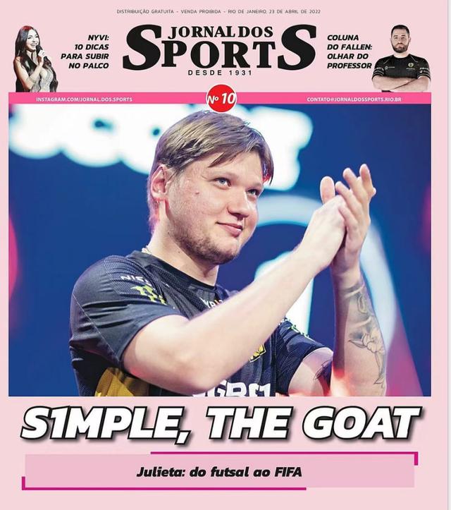 CS GOAT! s1mple hits headlines in Brazilian sports newspapers! - iNEWS