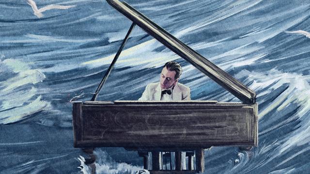 How does the use of scenes and colors in "The Pianist at Sea" help the ...