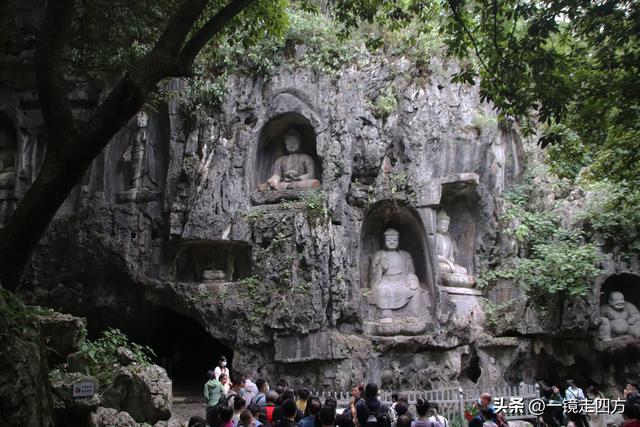Exquisite Buddhist Grotto Statues at Feilai Peak in Lingyin Temple ...