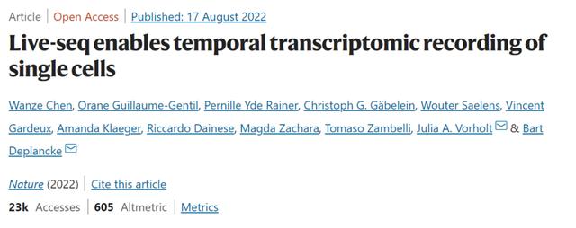 New technique 'traces' single-cell transcriptomes - iNEWS