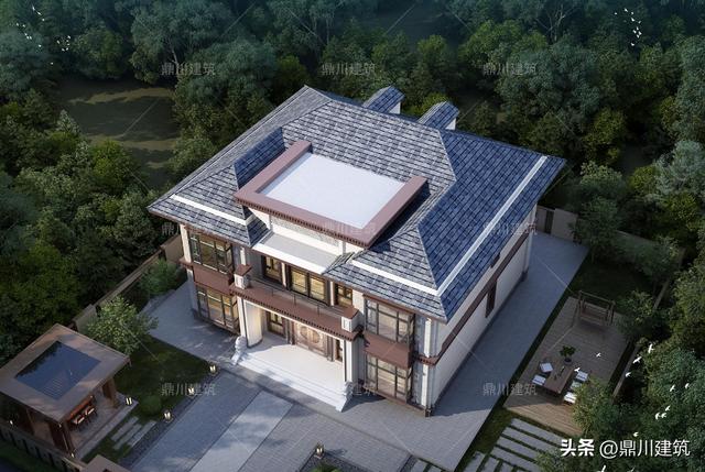 Covering an area of 174 square meters, the new Chinese style, the color ...