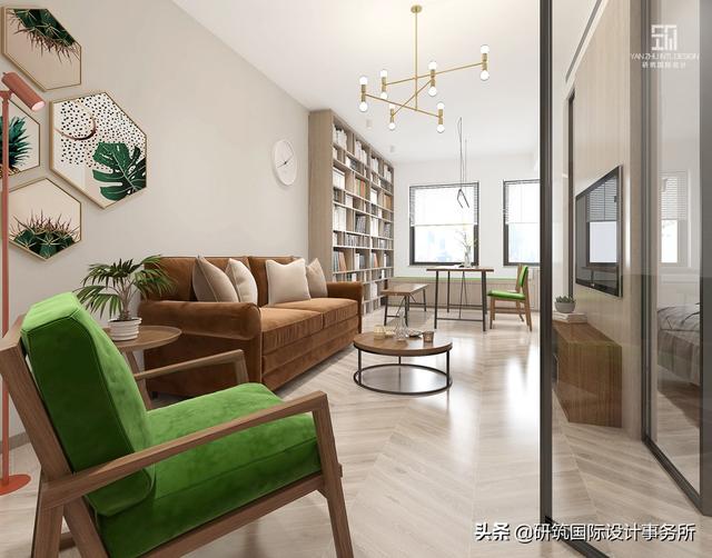 The actual space of 50 square meters makes the utilization scale of 100 ...
