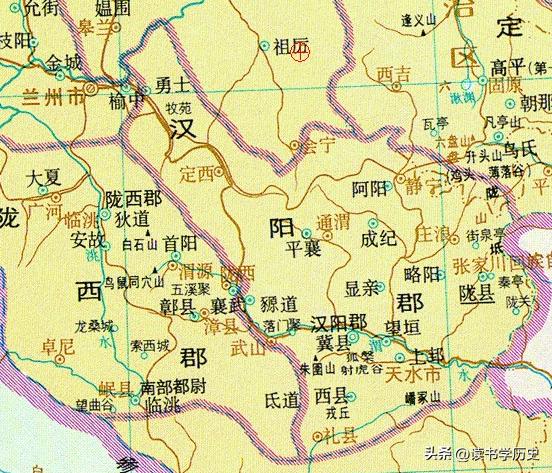 Through the map, understand the historical changes of Tianshui City ...