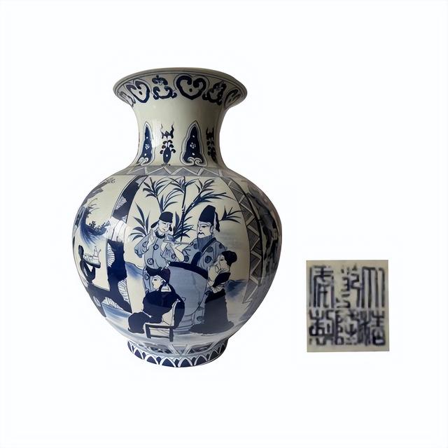 Qianlong blue and white figure jar - iNEWS