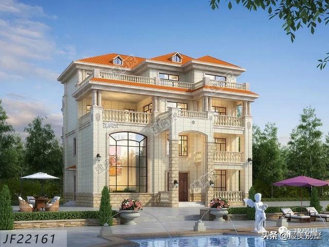 This European-style villa is so domineering, the exterior layout is one ...