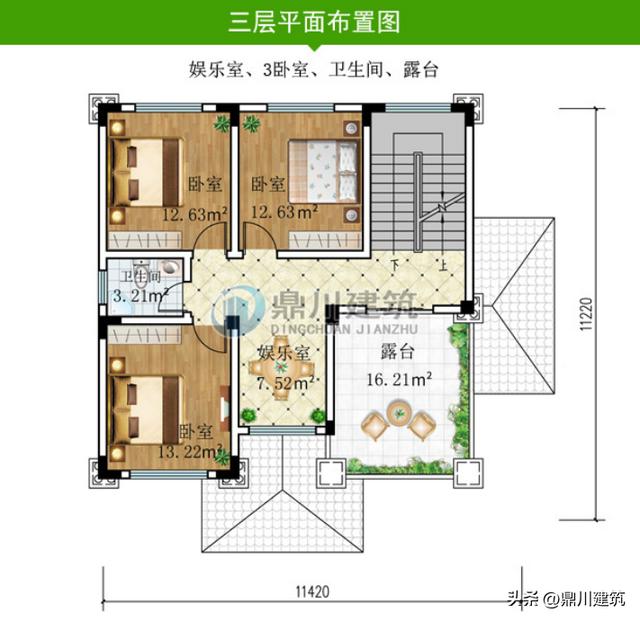 The 115-square-meter duplex villa is said to be more three-dimensional ...