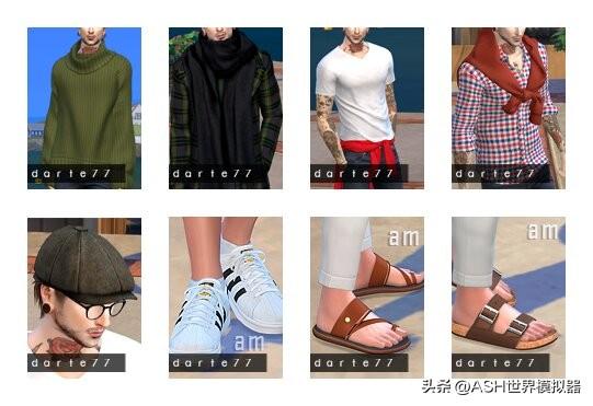 The Sims 4. Third-party custom CCs x several (clothing, footwear, etc ...