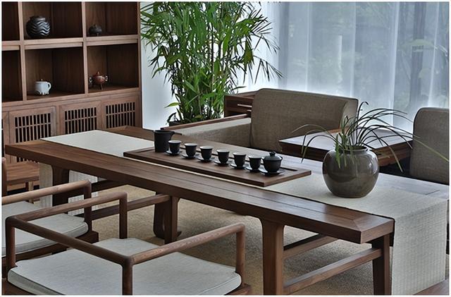 160 square meters of new Chinese style, the living room is dignified ...