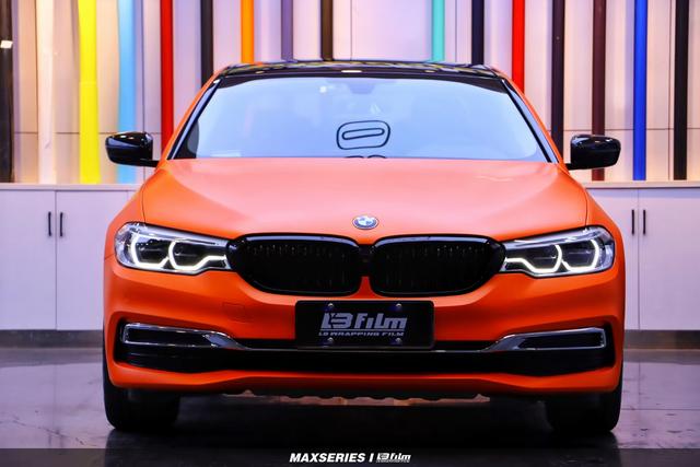 BMW-530Li film LBFILM color changing film matte lava orange - iNEWS