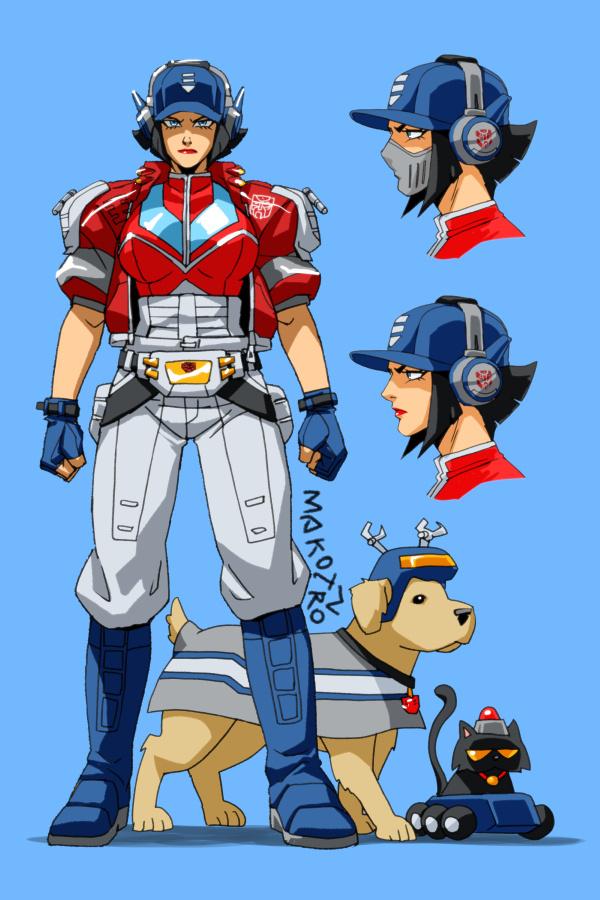 Transformers character anthropomorphic design, all staff muscularized ...