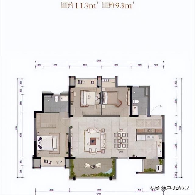 What if I want to make a horizontal hall for a small apartment of 113 ...