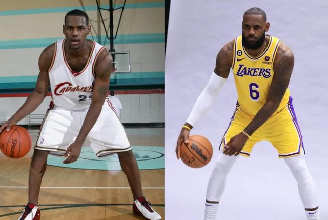 Comparison of James before and after entering the NBA 19!From youthful ...