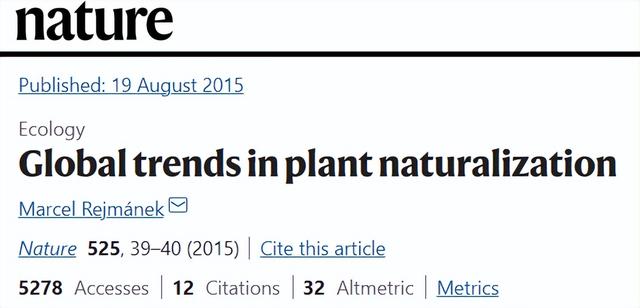 Nature: Global trends in plant naturalization - iNEWS