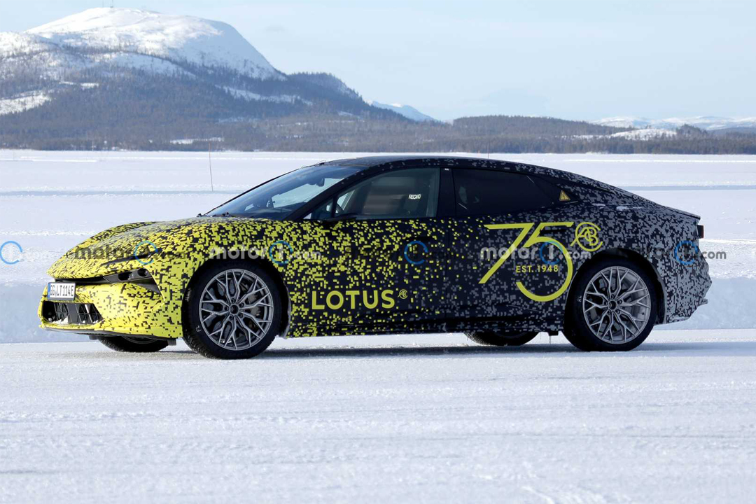 Spy photos of the all-new Lotus pure electric sedan that will be the ...