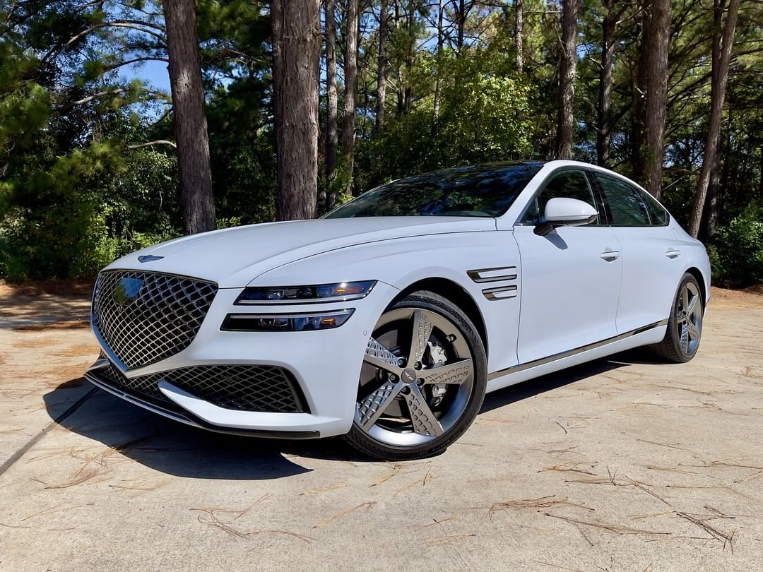 2023 Genesis G80 sports version real picture, equipped with 2.5T+8AT+ four-wheel drive ...