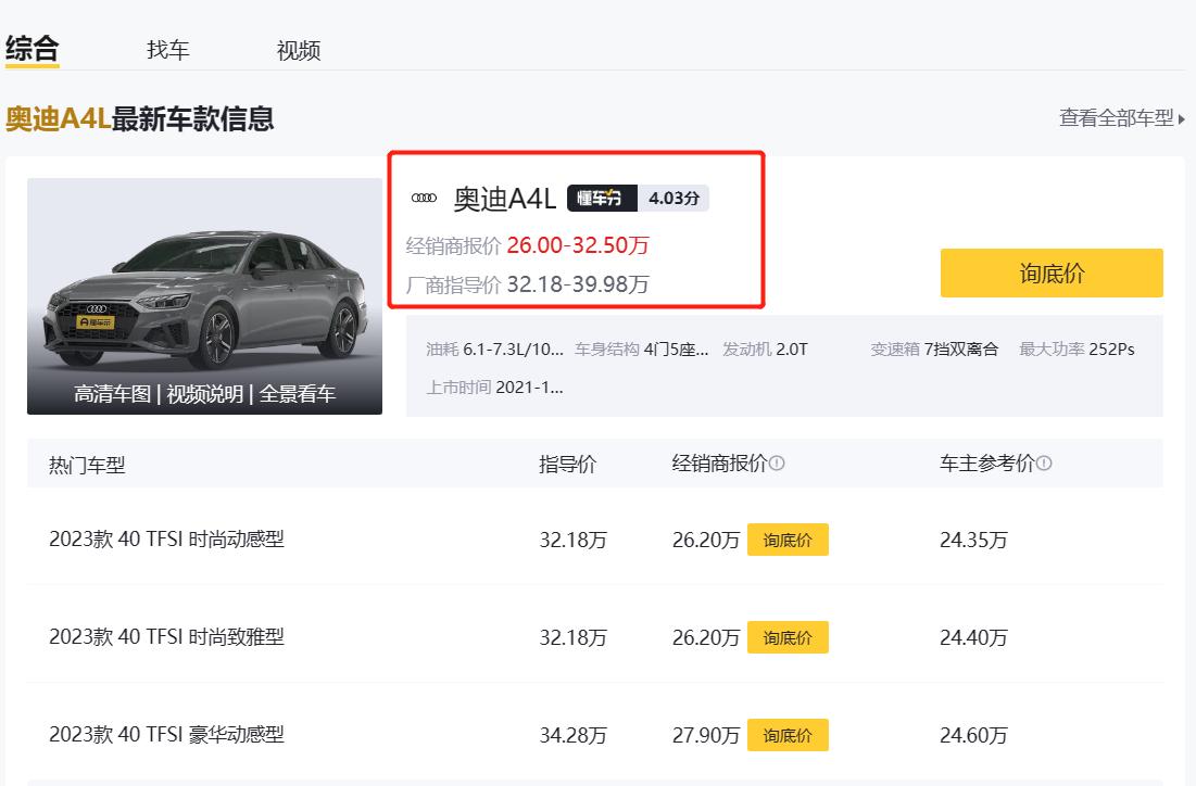 奧迪又發狠了，A4L以價換量，全系2.0T動力，操控不輸3系，不香？ - 資訊咖