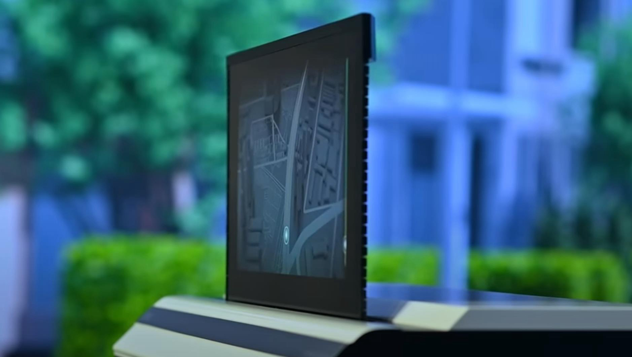 Hyundai Mobis showcases the "scroll" screen, which automatically ...