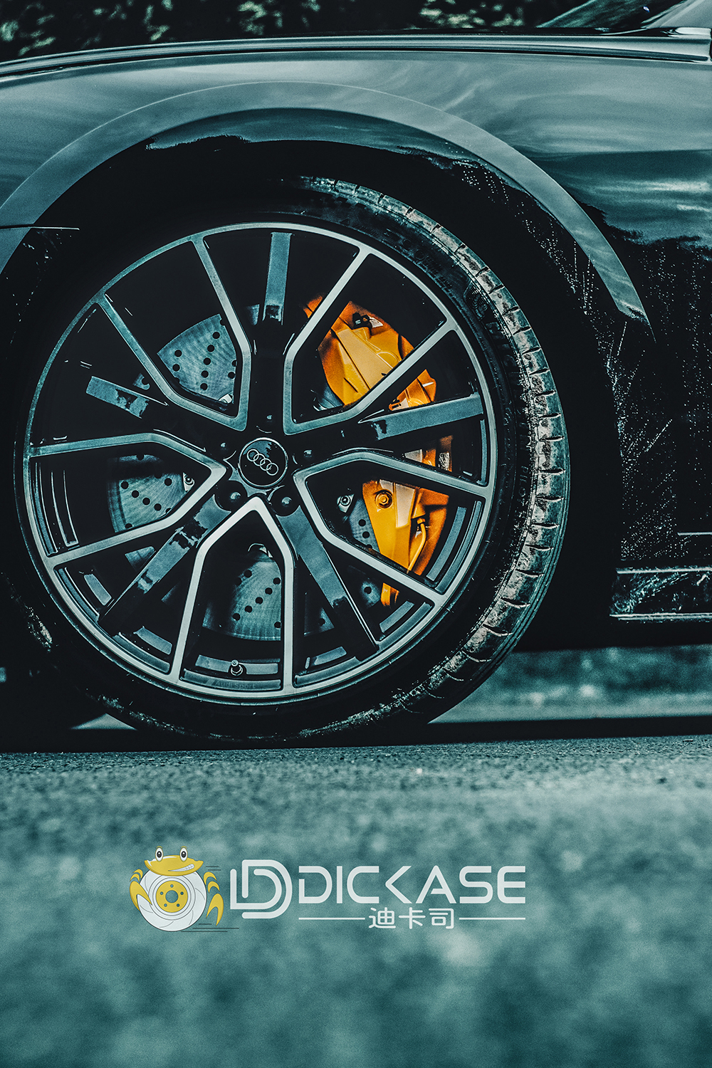 Audi A6 modified and upgraded Akipolo ten-piston calipers - iMedia