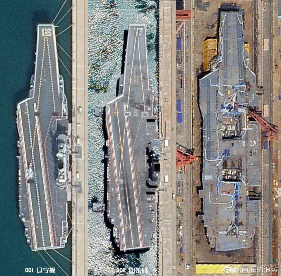 Three Chinese aircraft carriers compared to No. 003 big changes attract ...