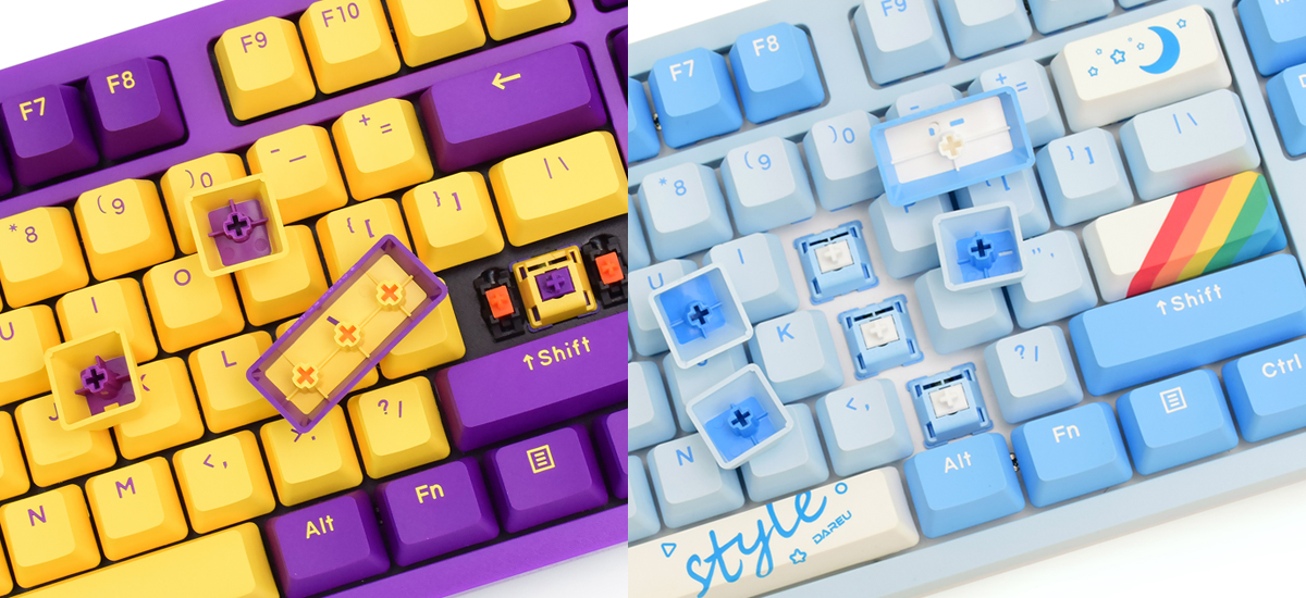 Daeryou A87 custom axis keyboard sold more than 10,000, and the purple ...